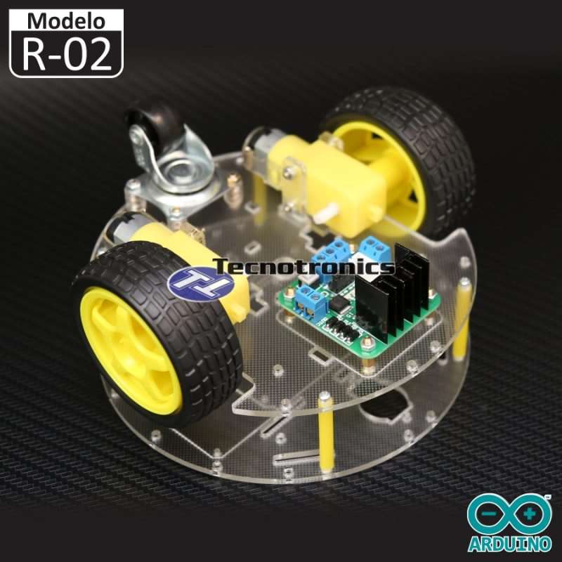 Chassi Segue Faixa R-02 Rodas para Robótica Arduino | Tecnotronics