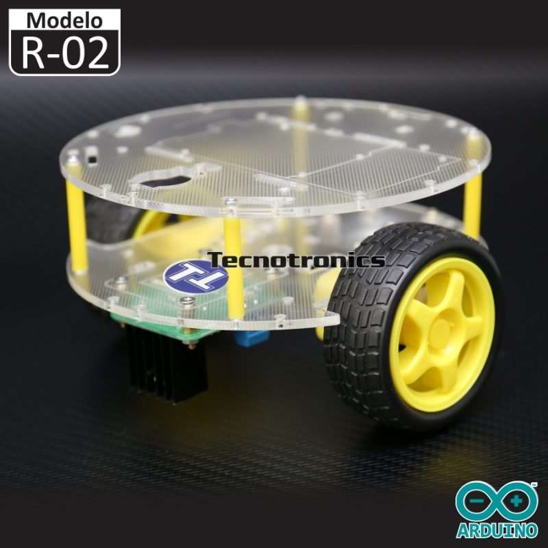 Chassi Segue Faixa R-02 Rodas para Robótica Arduino | Tecnotronics